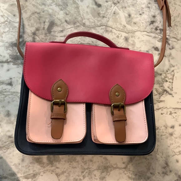 BSK Accessories | Bags | Bsk Accessories Pinknavy Crossbody Bag With ...